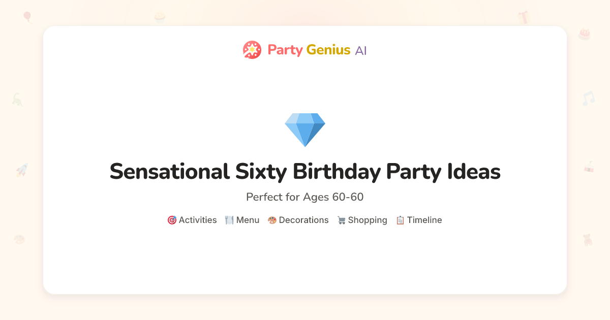 Sensational Sixty Birthday Party Ideas 2026 | Free Plan | Party Ideas ...