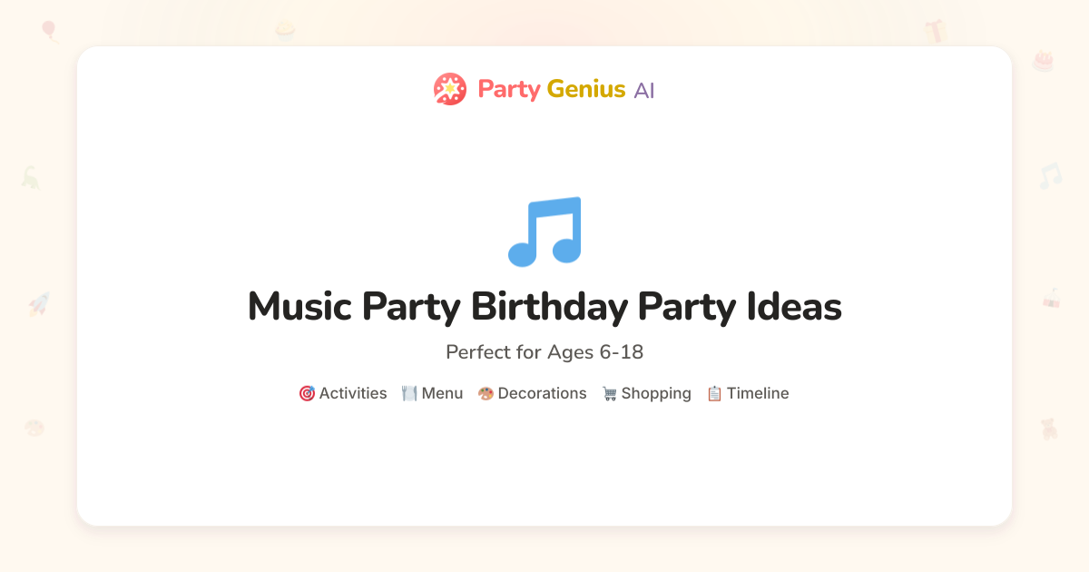 Music Party Birthday Party Ideas 2026 | Party Genius