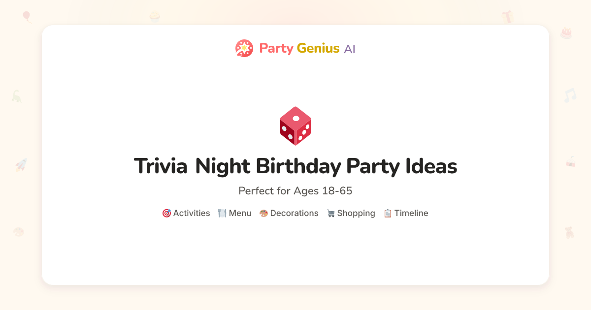 Trivia Night Birthday Party Ideas 2026 | Party Genius