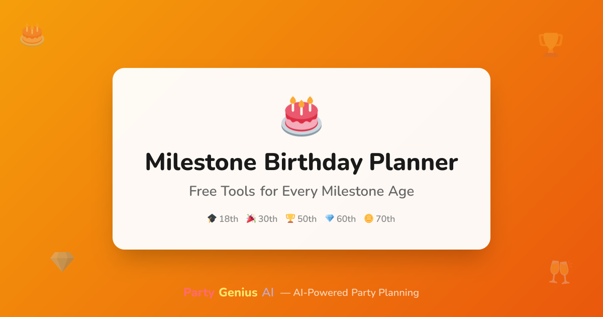 Milestone Birthday Planner: Free Tools for Every Age (2026) | Party ...