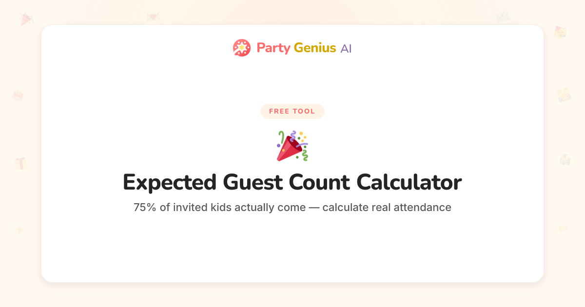 How Many Guests Will Come? RSVP Calculator Free 2026 | Party Genius AI